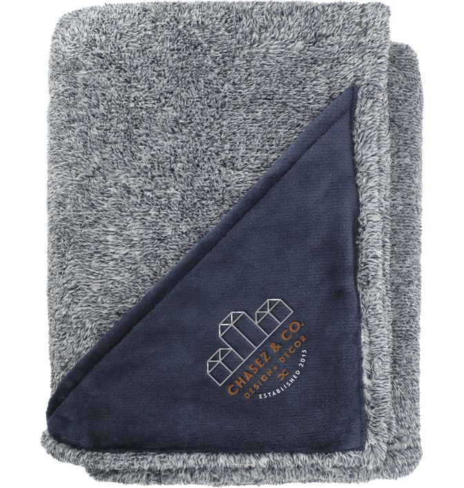 Custom Heathered Fuzzy Fleece Blanket | Design Online